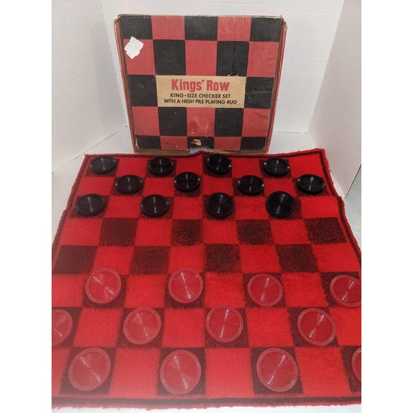 Vintage | Other | Vintage 97 Kings Row King Size Checker Set With A ...